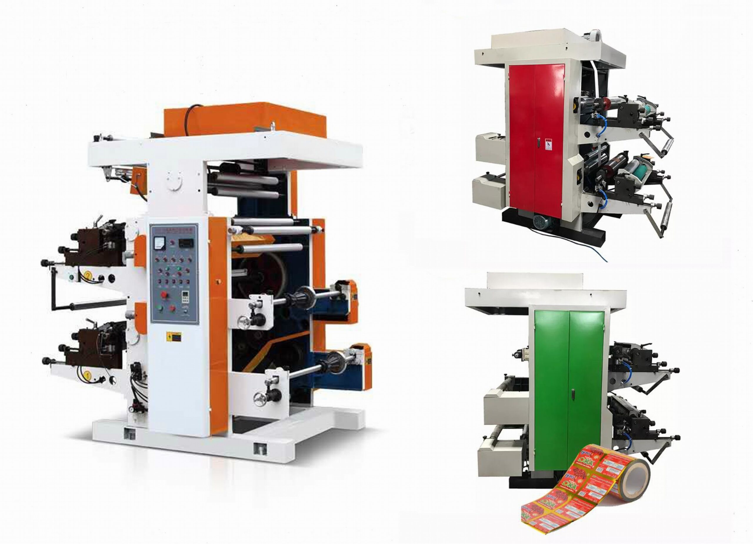 2 Color Flexo Printing Machine Price Stack Type Economic OPP PE ...